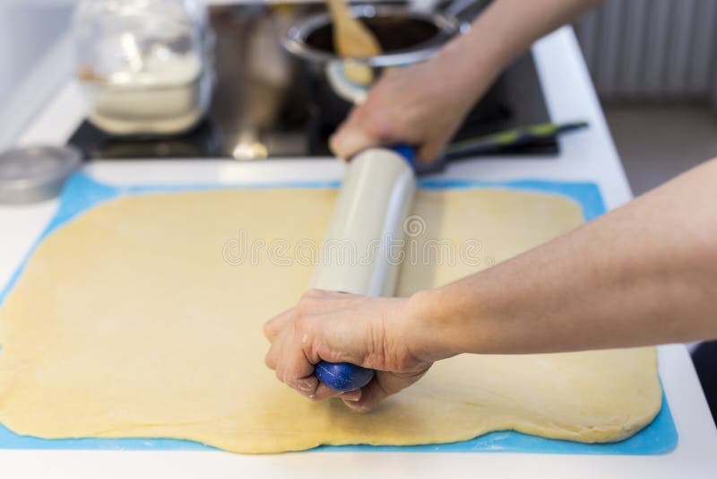 Women Perform Kitchen Work. Stock Photo - Image of cooking, bread: 86375082