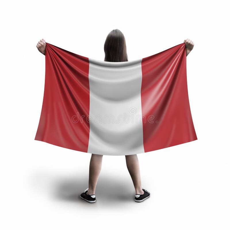 Women and Peruvian flag stock illustration. Illustration of symbol ...