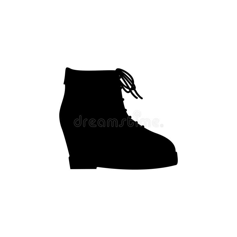 Women Platform Shoe Icon Symbol Stock Illustration - Illustration of ...