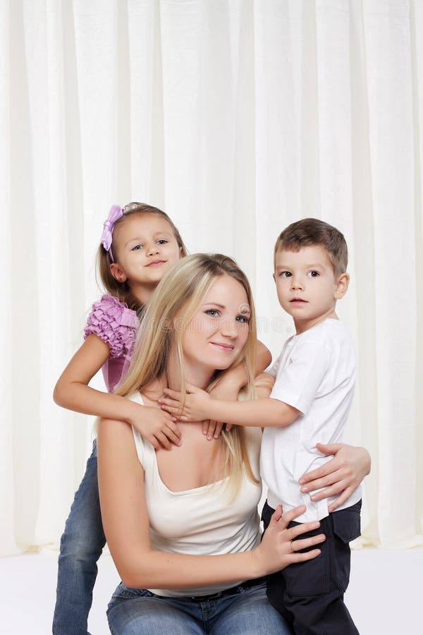 Women Playing with Her Children Stock Image - Image of lifestyle ...