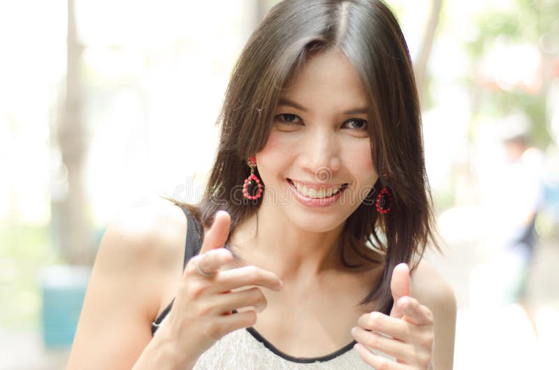 Women point action stock image. Image of smile, women - 27837353