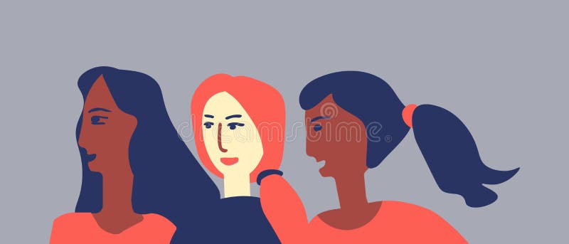 Women power illustration stock vector. Illustration of modern - 195932370
