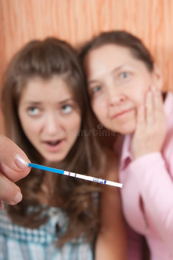 Women with pregnancy test stock image. Image of portrait - 13637641