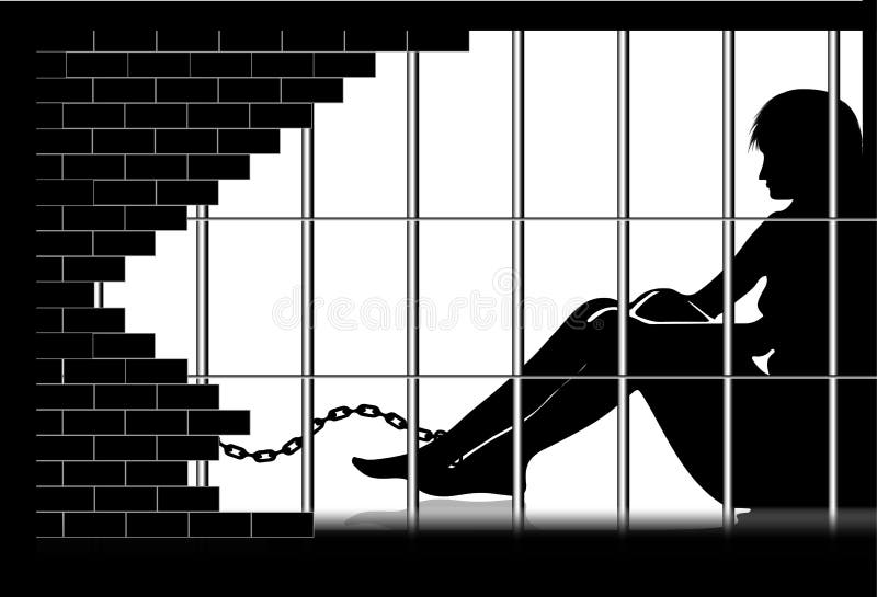 Woman In Jail Clipart