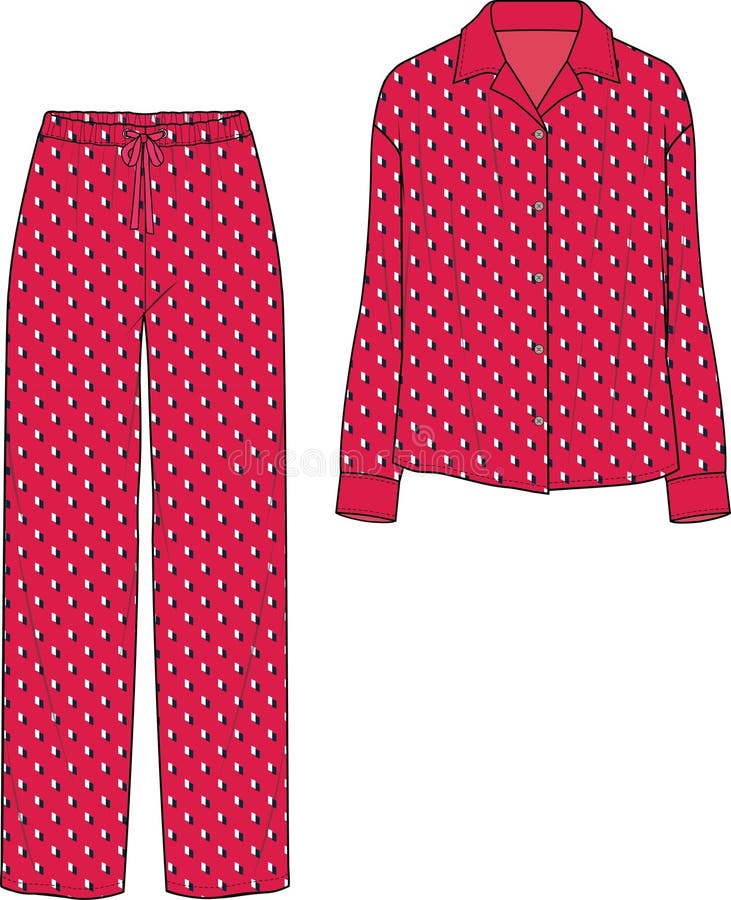 Pajama Set Shirt Stock Illustrations – 566 Pajama Set Shirt Stock ...