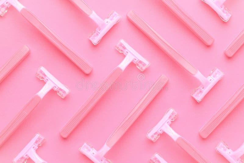 Women Razors on Pink Background Stock Photo - Image of blade, hygiene ...