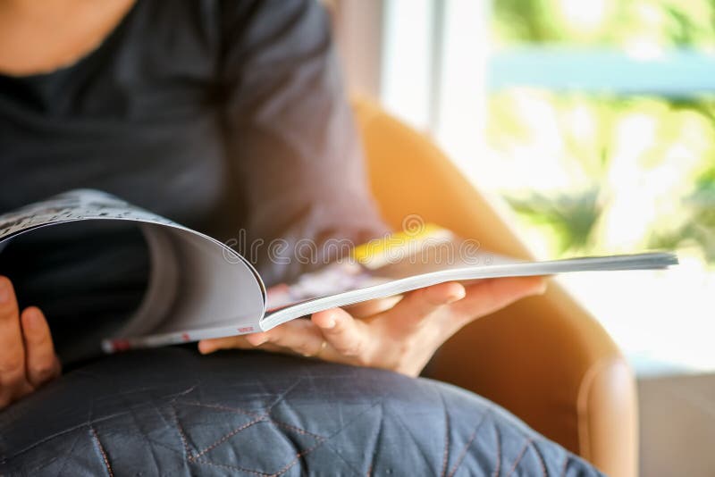 Women Reading a Book in Hand. Stock Image - Image of novel, education ...