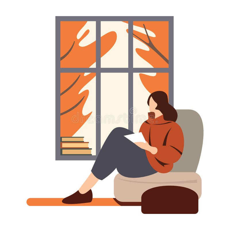 Women Resting Relaxing at Home Vector Flat Illustration Stock Vector ...