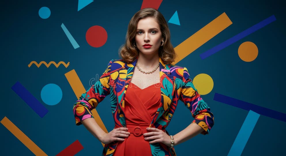 Retro patterned. stock illustration. Illustration of style - 371196046