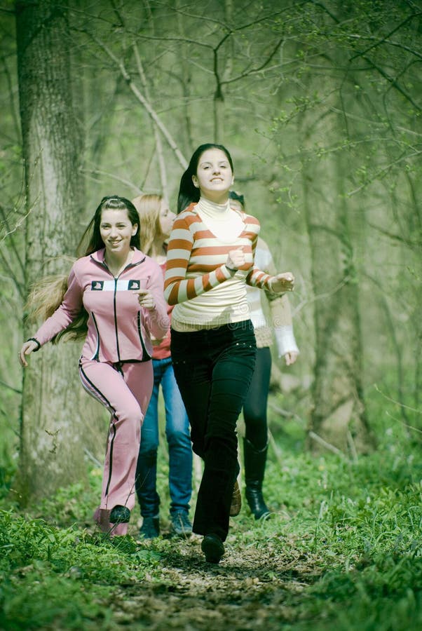 Women running stock image. Image of adults, females, smiling - 2487505