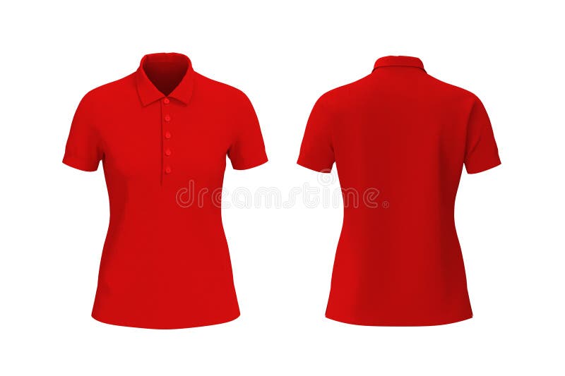 Women S Collared Shirt Mockup, Front, Side and Back Views, Tee Design ...