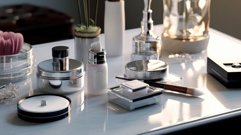 Women S Cosmetics on the Table. Generative AI Technology Stock ...