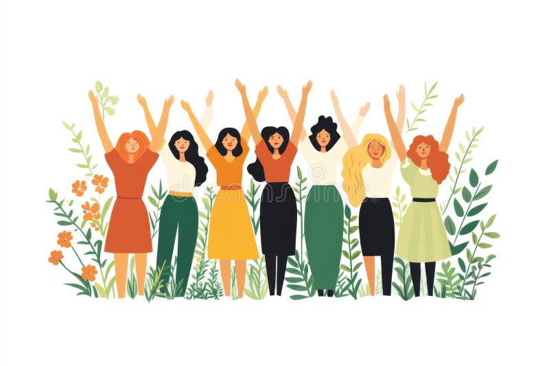 Women S Empowerment Illustration – Vibrant Artwork Celebrating Strength ...