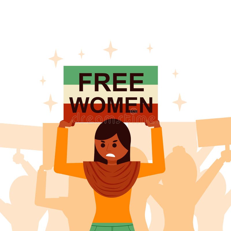Flat Design Vector Women Rise To Freedom Stock Vector - Illustration of ...