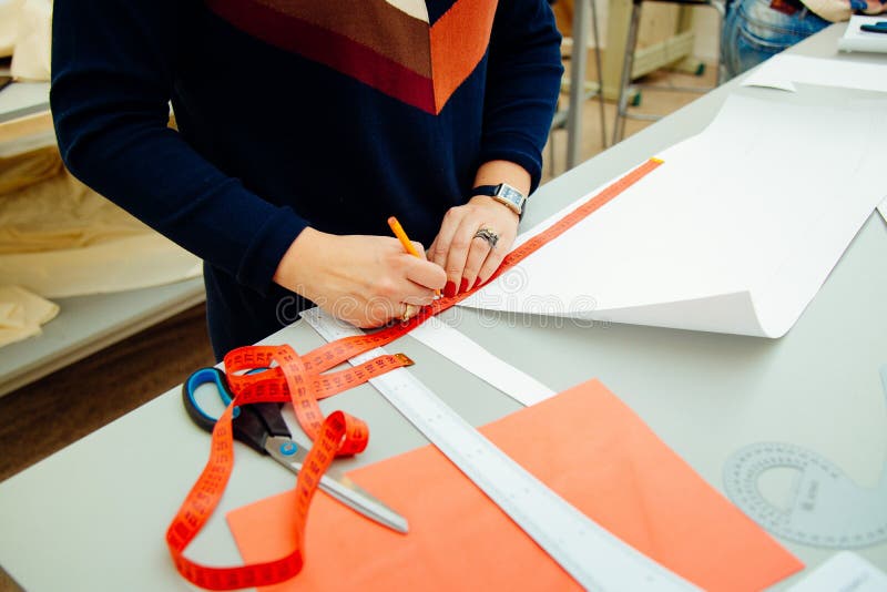 Women`s Hands for Designing and Making Pattern Stock Image - Image of ...