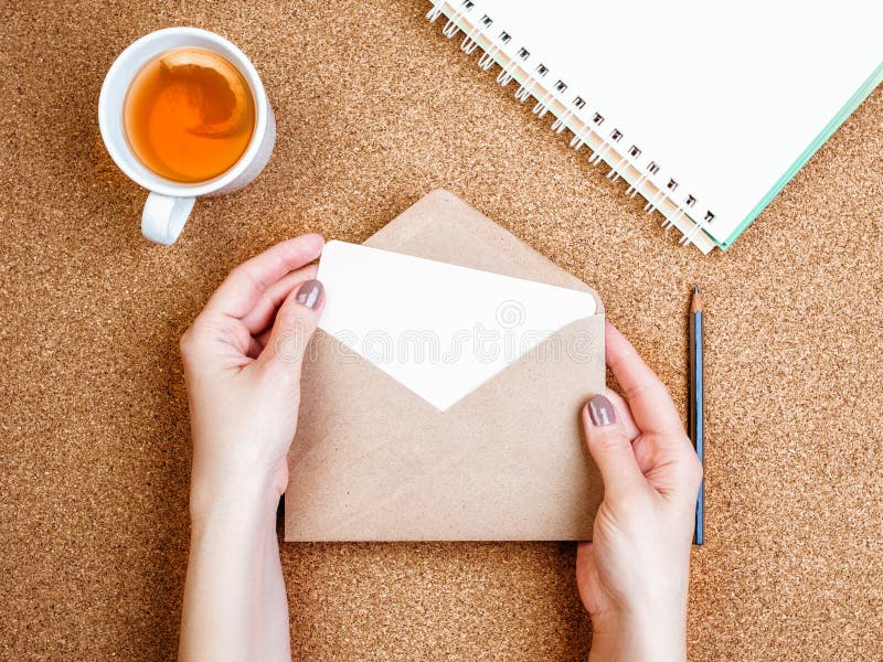 Women`s Hands Hold an Envelope Stock Photo - Image of note, lifestyle ...