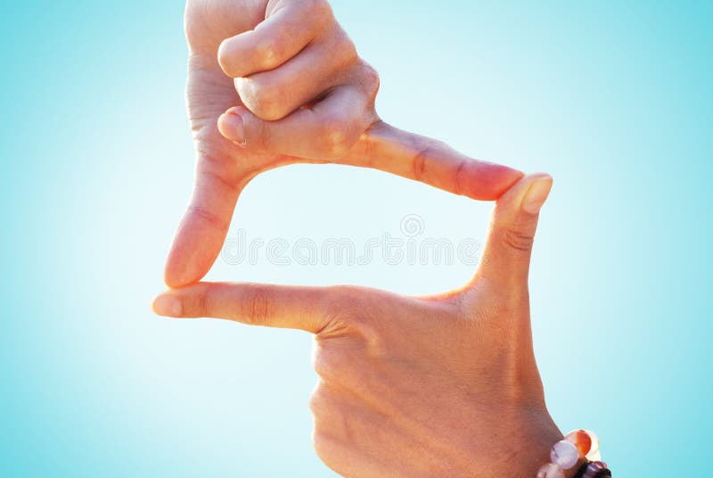 Women S Hands Make Frame Composition Isolated Stock Photo - Image of ...