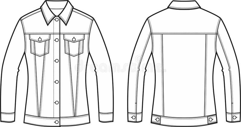 Women`s jean jacket stock vector. Illustration of female - 265357755