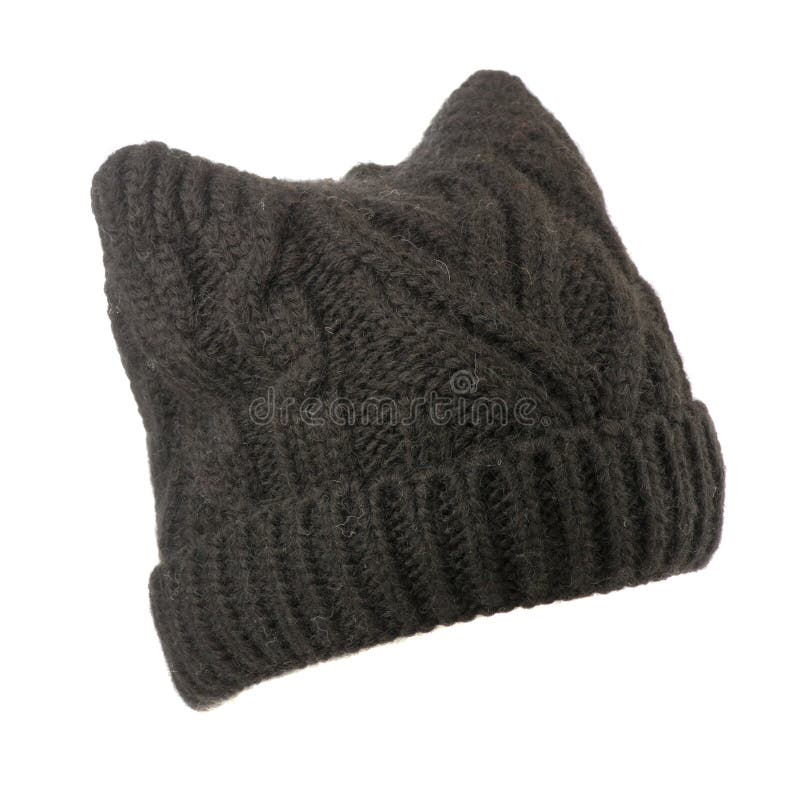 Women S Knitted Beanie Isolated on White Background Stock Photo - Image ...
