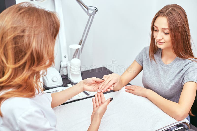 Women S Manicure, Nail File, Hand Care Stock Image - Image of service ...