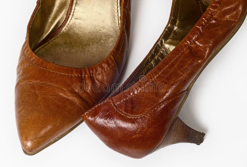 Women s old ragged shoes stock image. Image of limit - 61311171