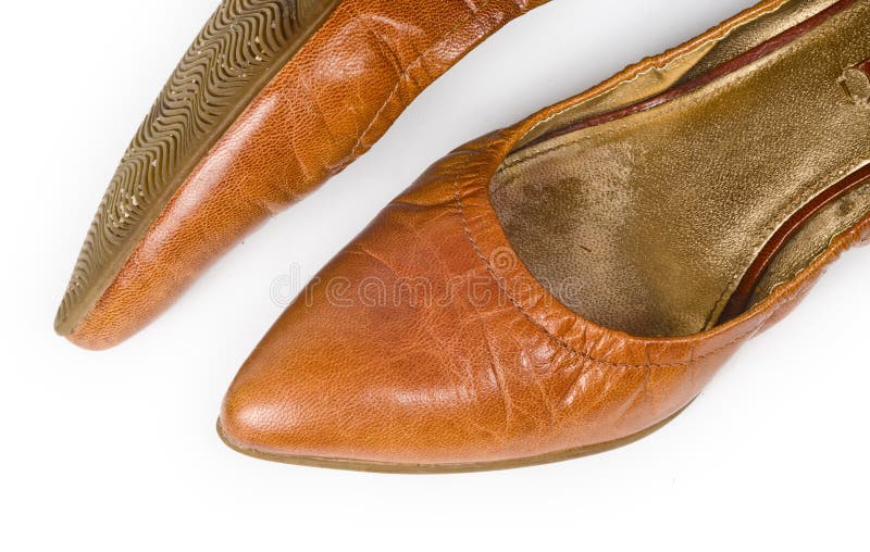 Women s old ragged shoes stock image. Image of light - 61312609