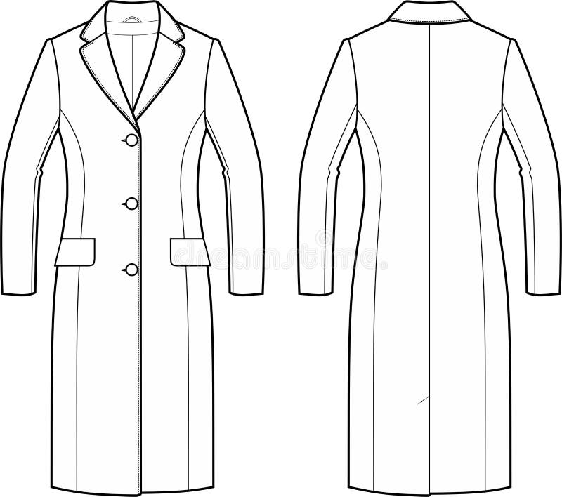 Women`s coat stock vector. Illustration of clothing - 265192231