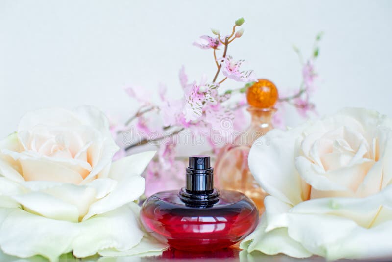 Women s perfume and flower stock photo. Image of essence - 60195232