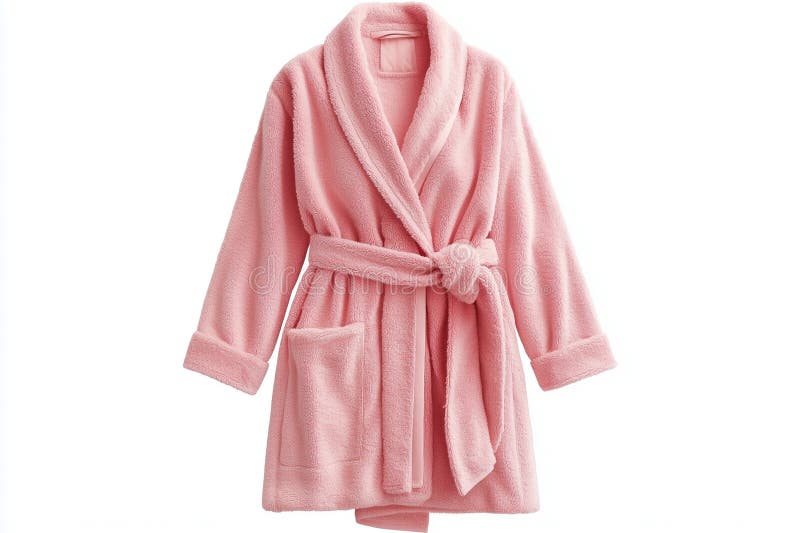 Women S Pink Bath Robe with Belt Ai Photo Stock Illustration ...