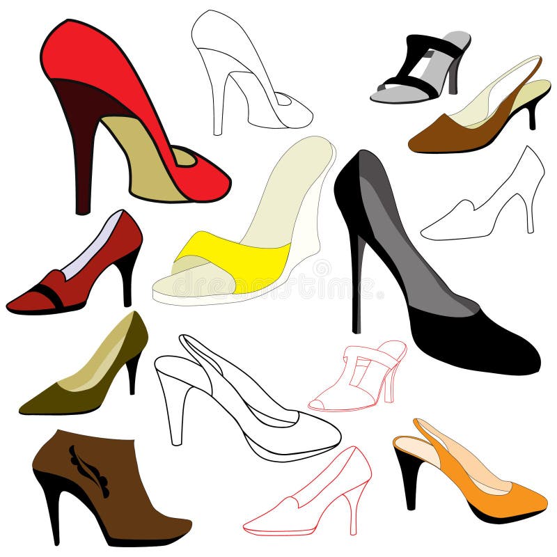 Women s Shoes stock vector. Illustration of style, isolated - 27039862