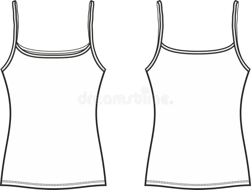 Women`s strap top stock vector. Illustration of silhouette - 265370464