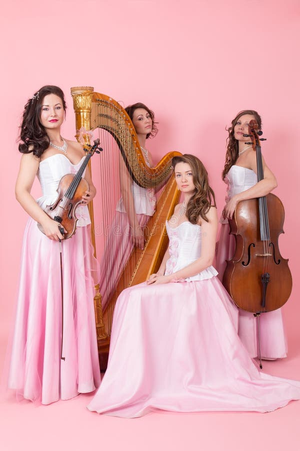Women s string quartet stock image. Image of girls, music - 70308167