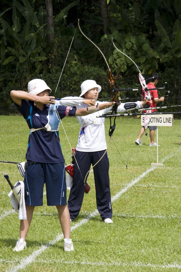 Women S Team Archery Action Editorial Stock Image - Image of tournament ...
