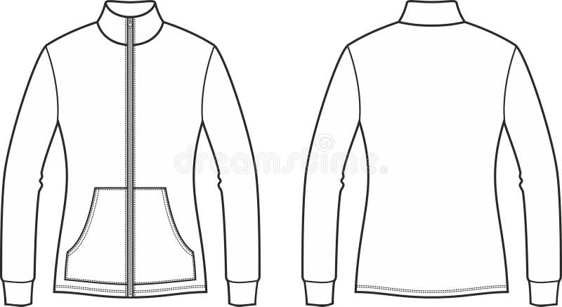 Women`s zipper jacket stock vector. Illustration of fabric - 265359805