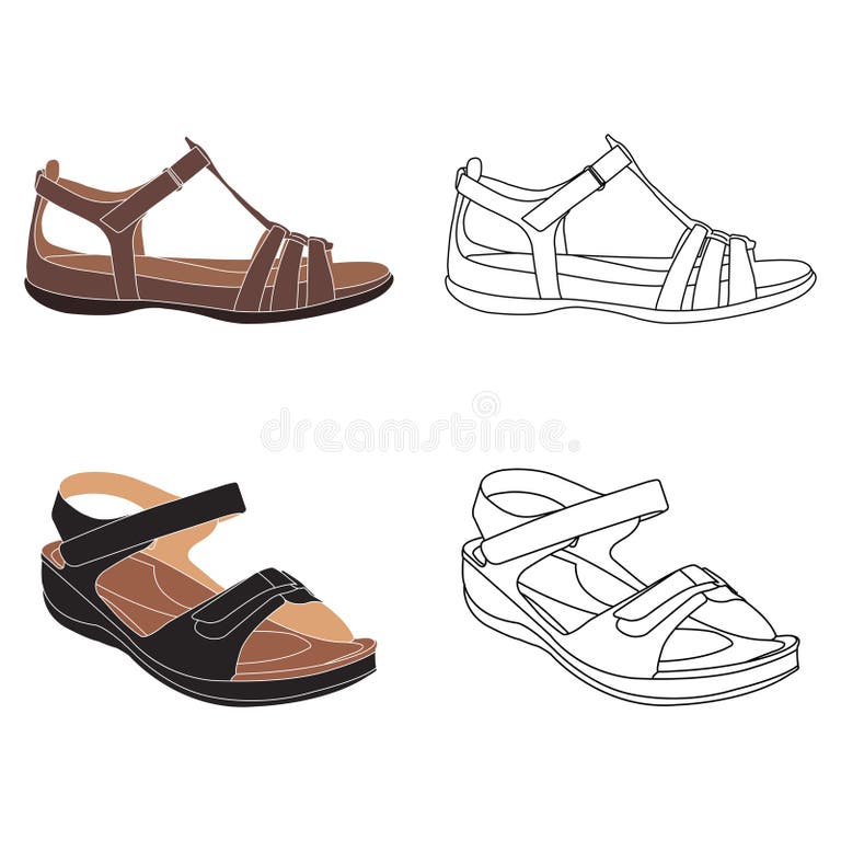 Women Sandals Design Stock Vector Illustration Of Functional 321148103