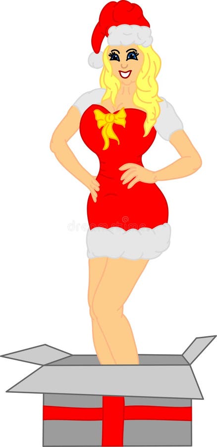 Women santa stock vector. Illustration of season, happy - 15807379