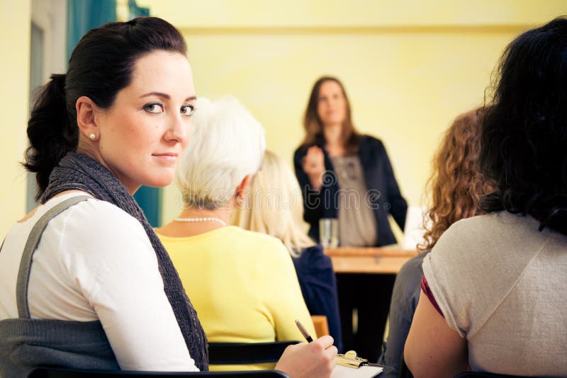 Women only Seminar stock photo. Image of adult, learning - 85385916