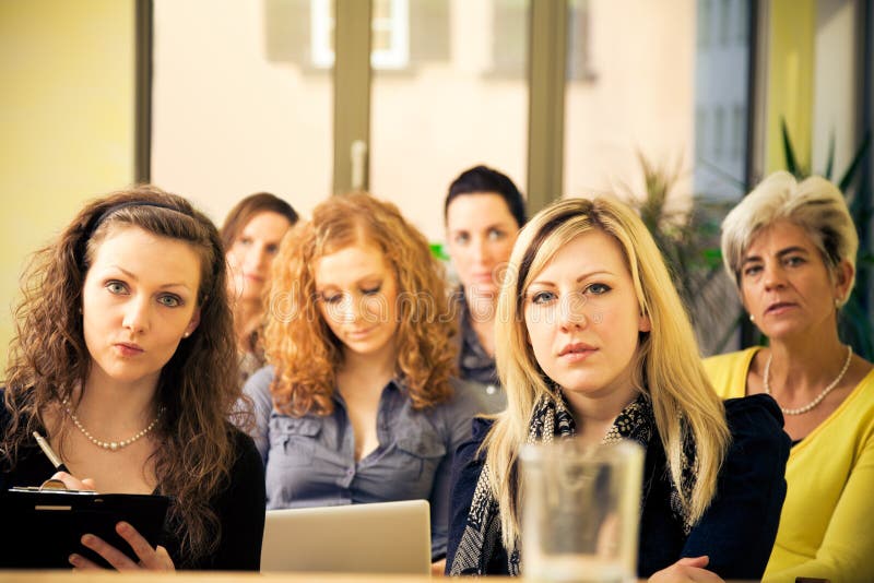 Women only Seminar stock photo. Image of female, learning - 85386036