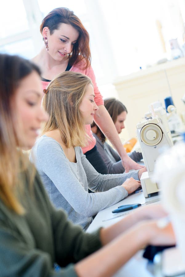 Women on sewing class stock photo. Image of metal, college - 173908072