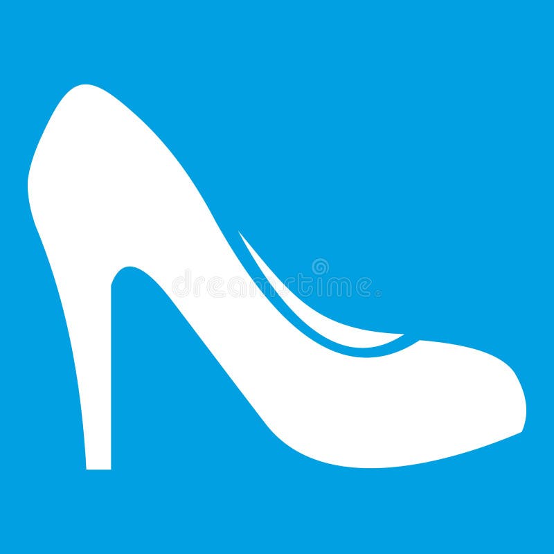 Women Shoe with Heels Icon White Stock Vector - Illustration of element ...