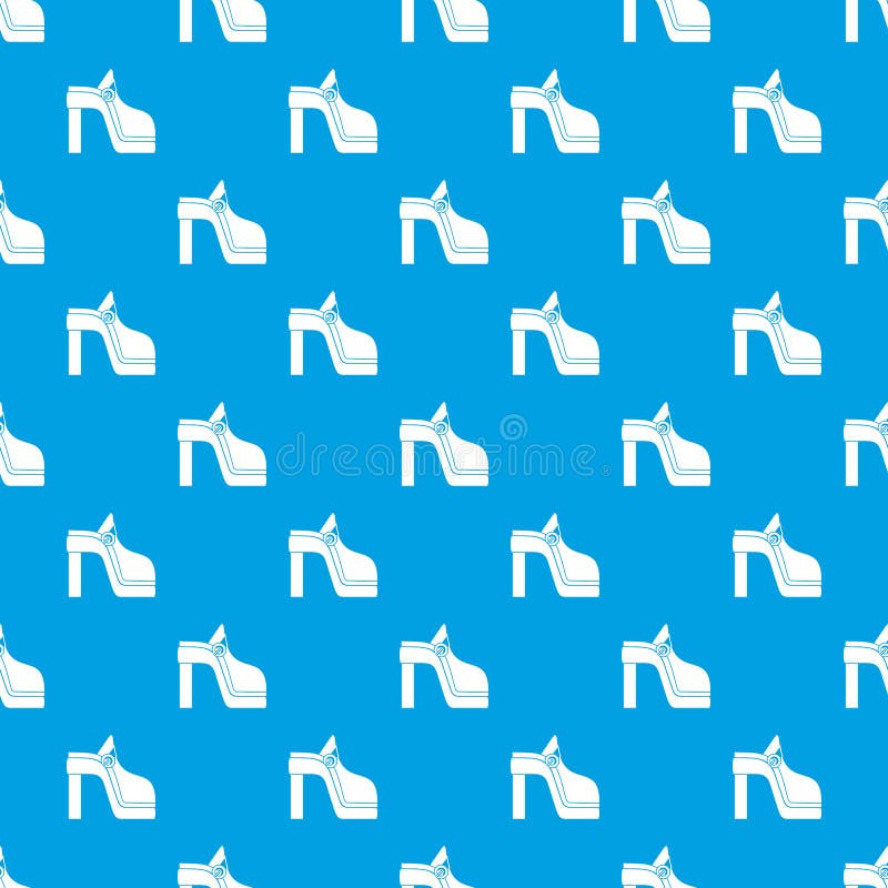 Women Shoe Pattern Seamless Blue Stock Vector - Illustration of ...