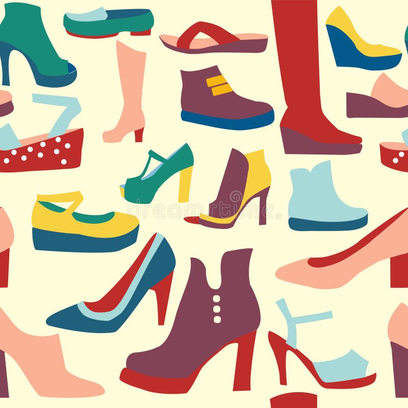 Shoes pattern stock vector. Illustration of paper, lady - 31588335