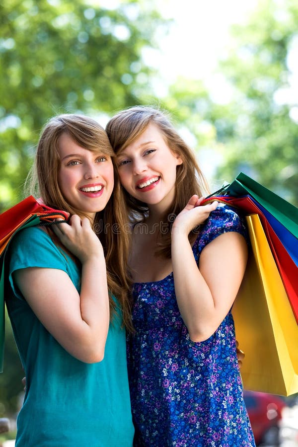 Women Shopping stock photo. Image of casual, bags, female - 15562874