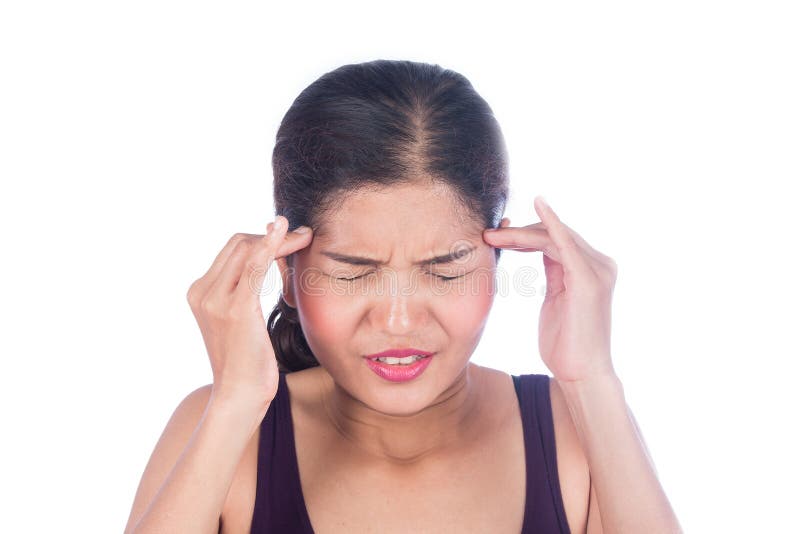 Women sick and headache stock photo. Image of portrait - 66057930