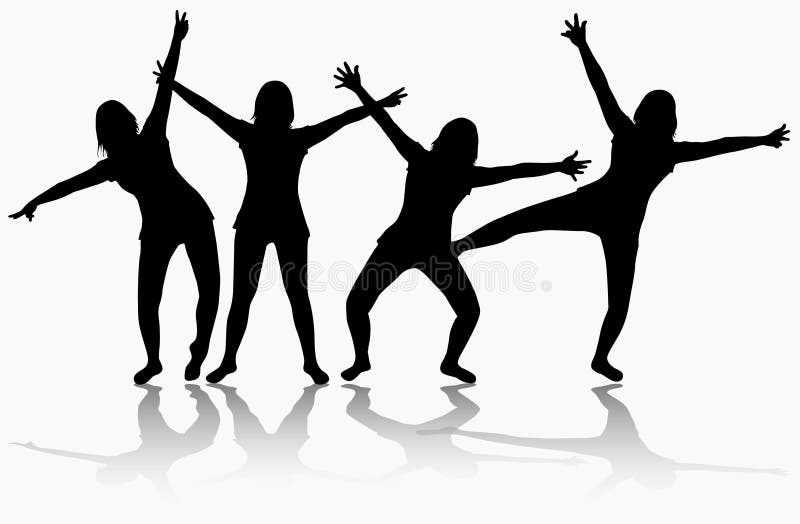 Active woman silhouette stock vector. Illustration of woman - 42934215