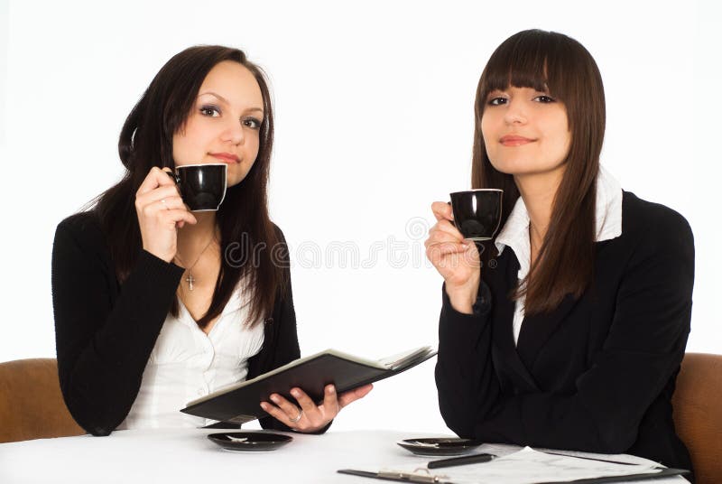 Women sitting at the table stock photo. Image of girls - 18921258