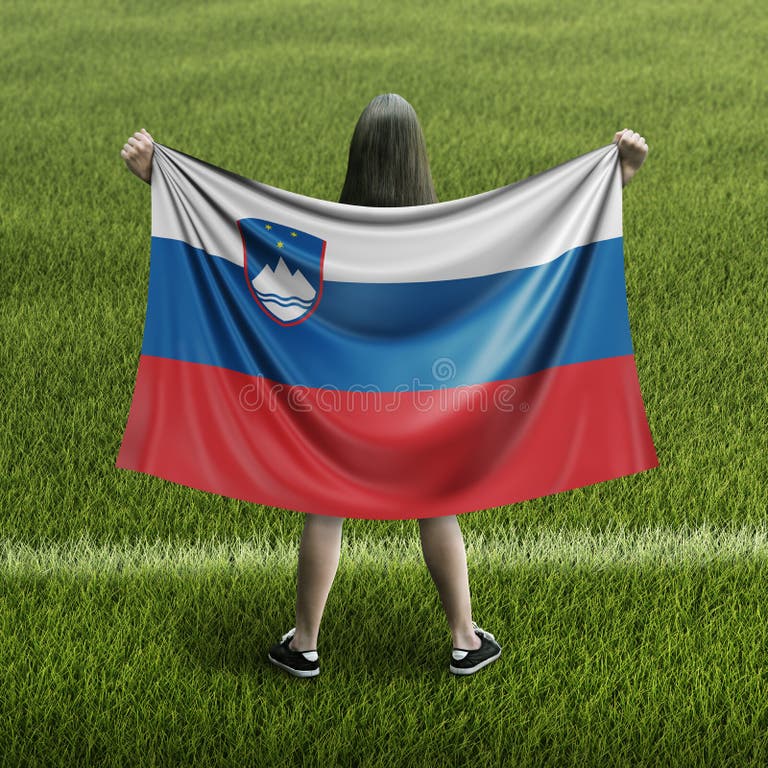 Women and Sloven flag stock illustration. Illustration of people ...