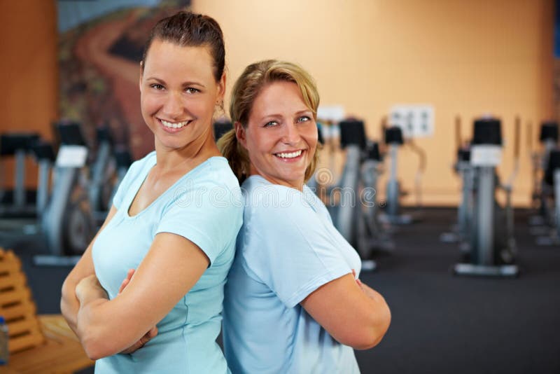 Women smiling in gym stock image. Image of overweight - 16806931