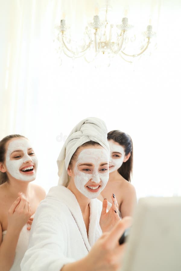Women in spa stock photo. Image of mask, cleanse, daytime - 143927648