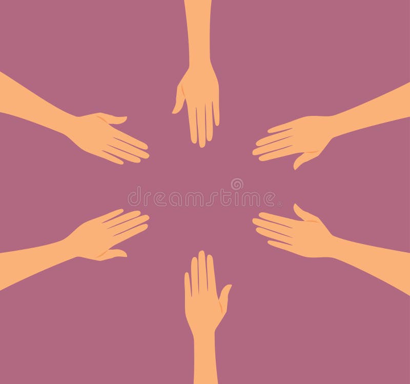 People Reaching Their Hands in Solidarity Vector Design Stock Vector ...